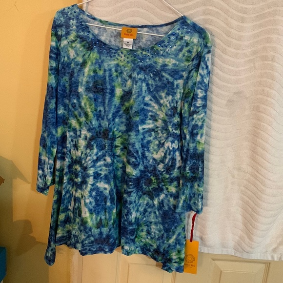 Ruby Rd. | Tops | Ruby Rd Tye Dye Quater Sleeves Shirt M | Poshmark